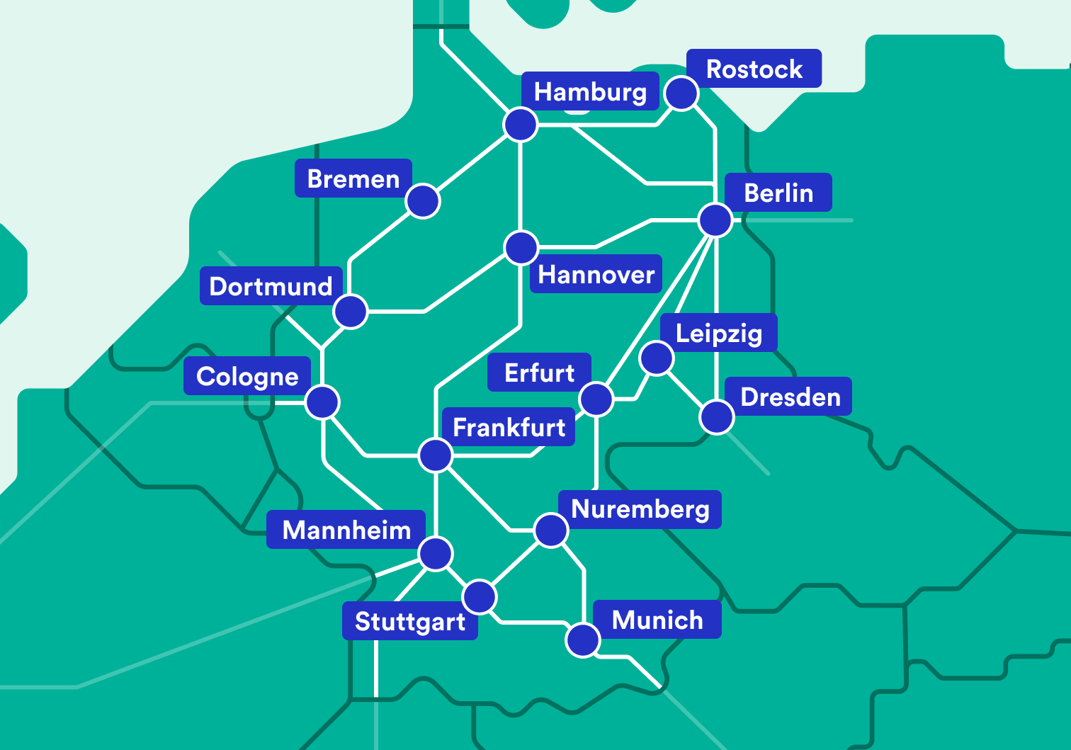 Map Of German Train Routes In Germany - Infoupdate.org
