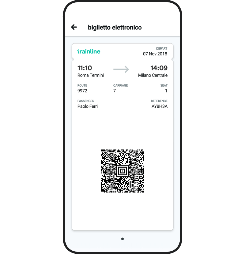 Biglietto elettronico Trenitalia | Viaggia ticketless in tutta Italia | Trainline
