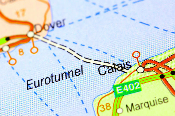 English Channel Tunnel Map