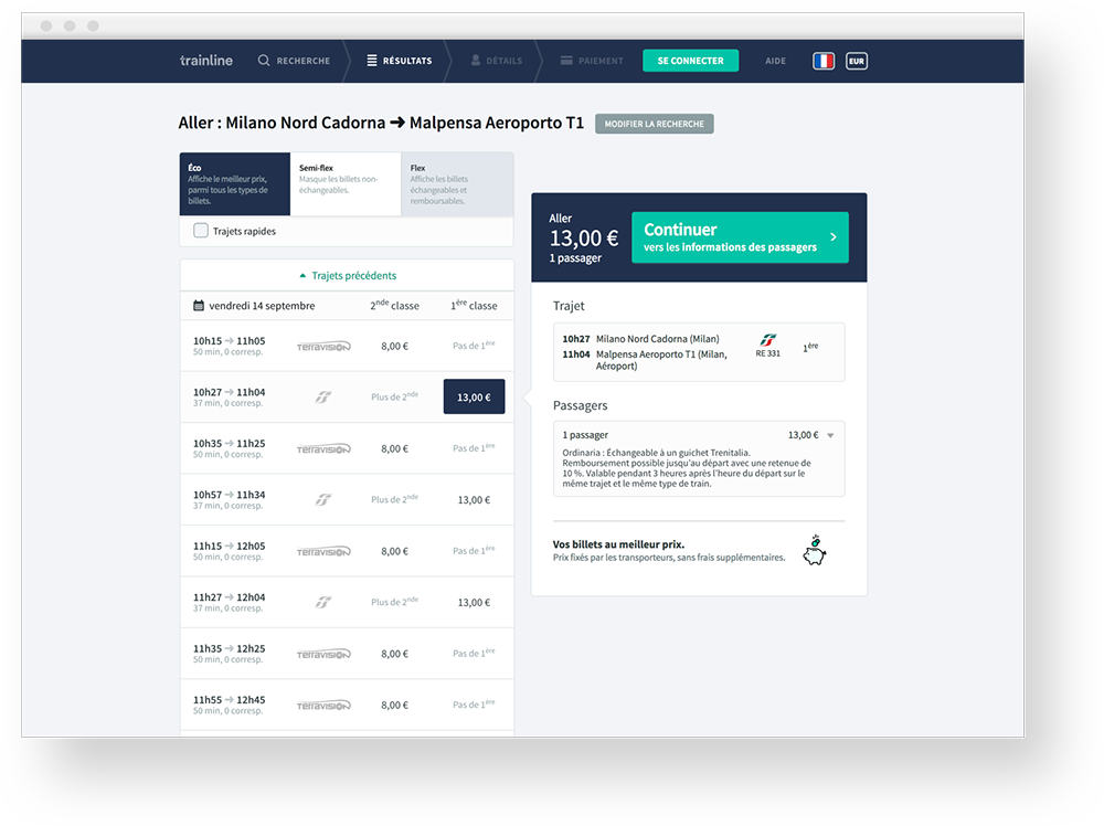 Malpensa Express | Train entre Milan et Milan Malpensa | Trainline